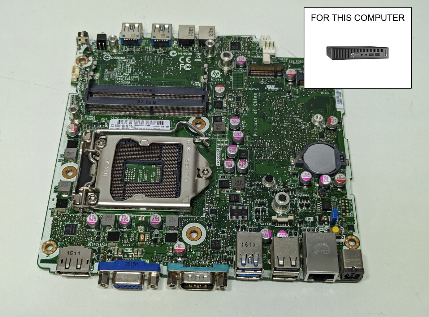 HP TOWER DESKTOP MOTHERBOARD ELITEDESK PRODESK ELITE g1 g2 g3 g4 g5 400 ...