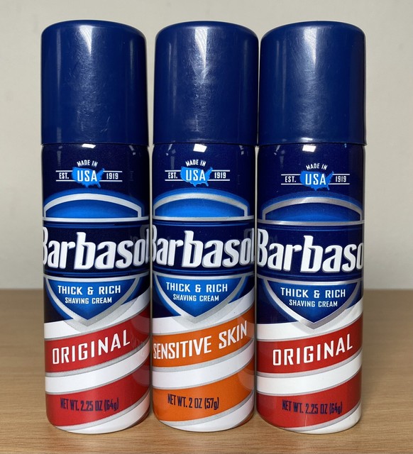 9 Beard Buster Barbasol Thick & Reach Shaving Cream Original 2.25 Oz ...