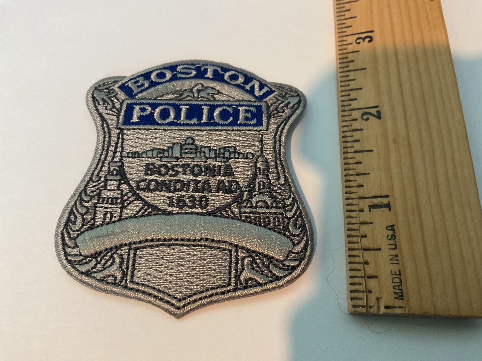 Massachusetts Boston Police Shield Badge Patch new 2 Patches full size | eBay