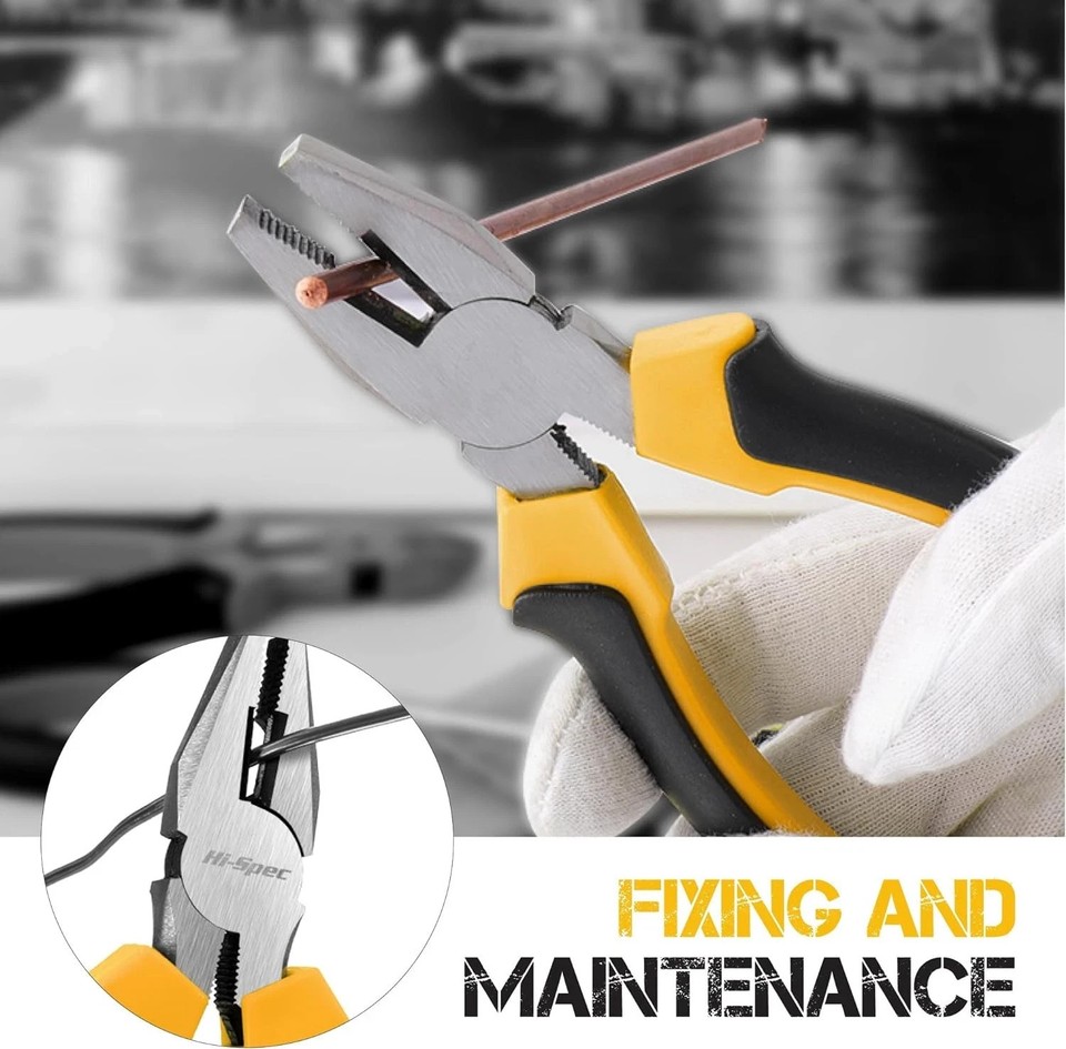 Small Mini DIY Household Yellow Tools Kit Set 24 Pc With Tool Box | eBay UK