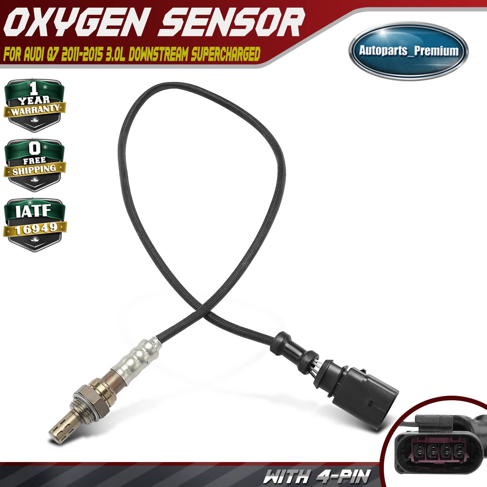 Downstream Right O2 Oxygen Sensor for Audi Q7 2011-2015 V6 3.0L CJWC ...