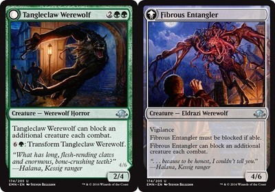 1x Tangleclaw Werewolf // Fibrous Entangler NM-Mint, English - Eldritch ...