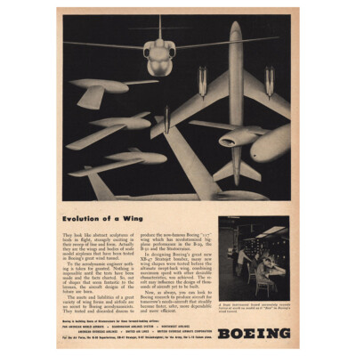 1948 Boeing: Evolution of a Wing Vintage Print Ad | eBay