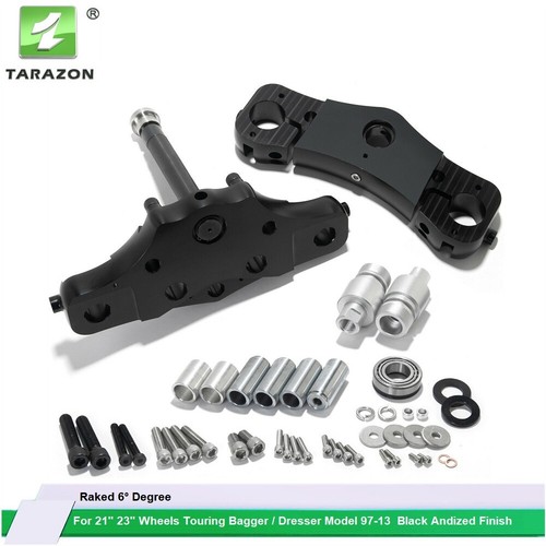 21" 23" Wheel 6 Degree Raked Triple Trees Kits For Harley Touring 1997 ...