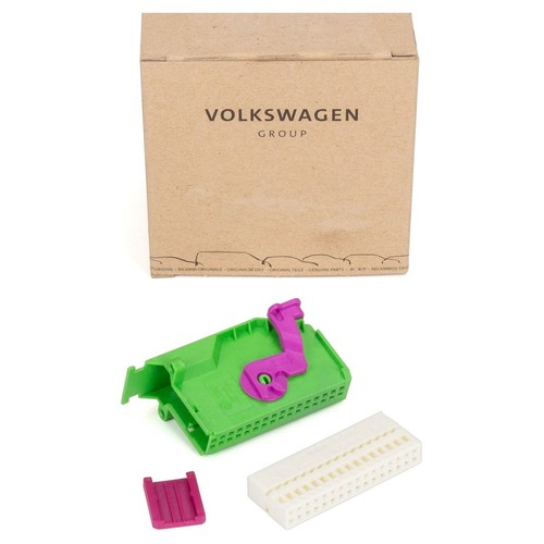 ORIGINAL VW Stecker Flachkontaktgehäuse mit Schutzkappe 32-polig ...