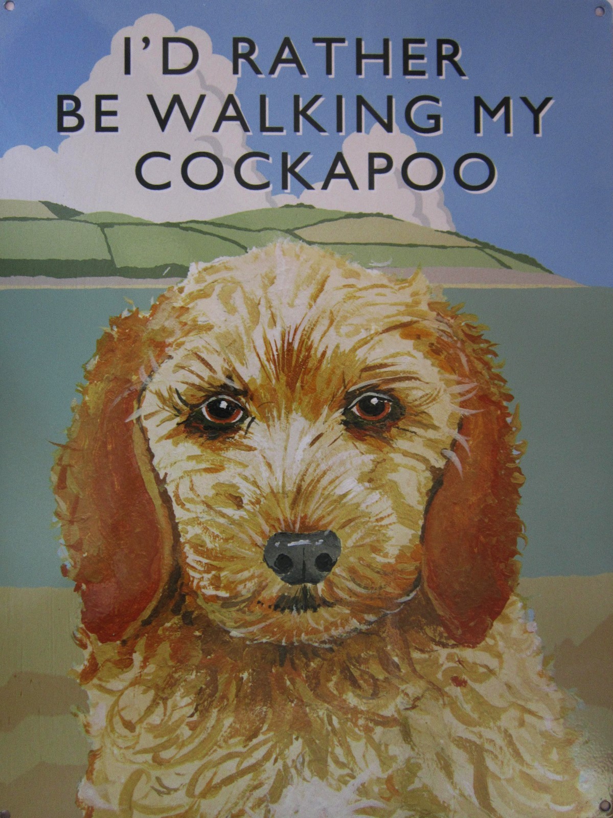Walking Cockapoo. Metal Sign | eBay