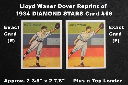 LLOYD WANER Dover Reprint of DIAMOND STARS Card #16 _ Card (E) on the ...