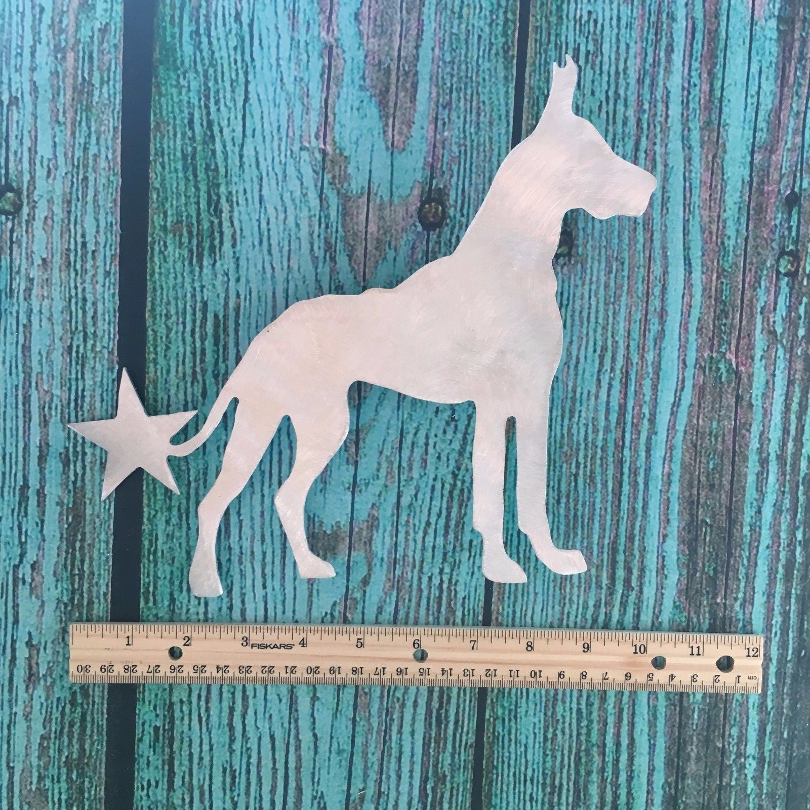 Great Dane, Christmas Tree Topper, Metal Dog, Art, Handmade, Decor ...