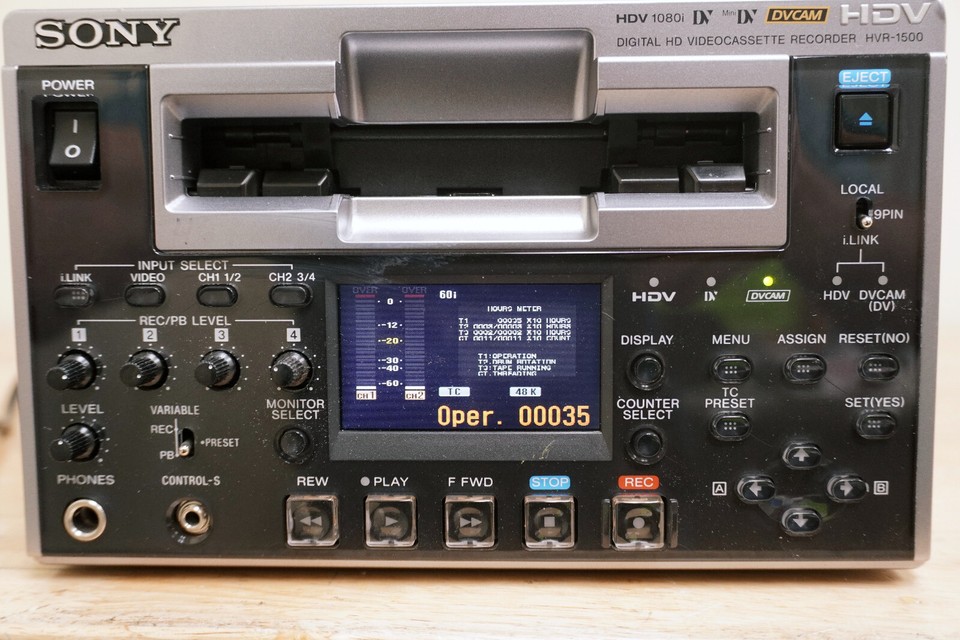 Sony HVR-1500 HDV/DVCAM Mini DV Player Recorder - Very Low Hours | eBay