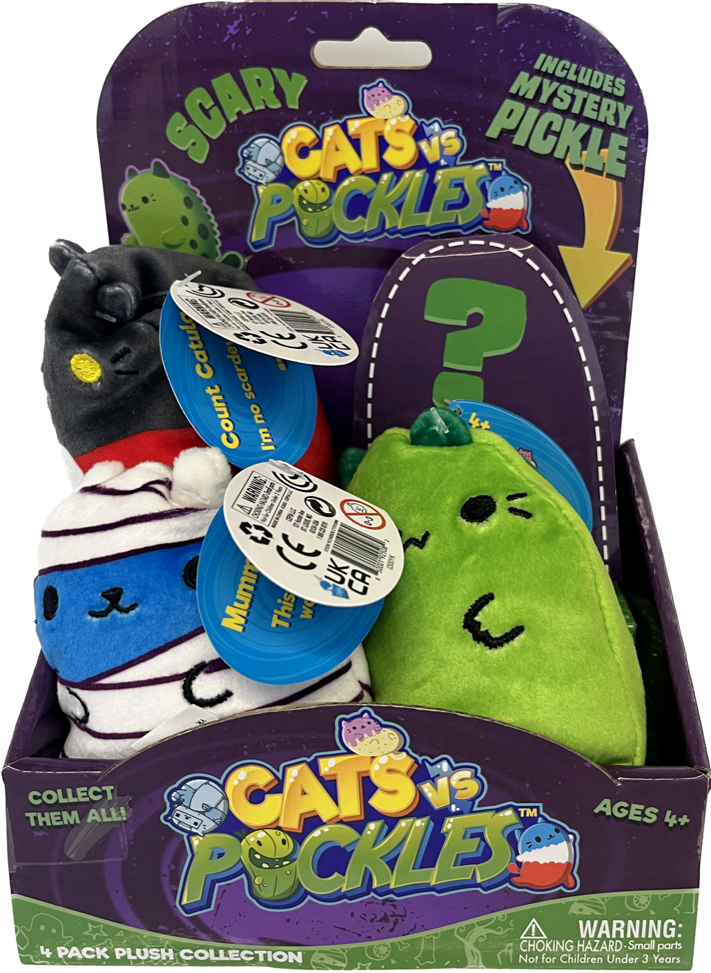 Scary Cats vs Pickles 4 Pack Plush Collection with Mystery Pickle | eBay