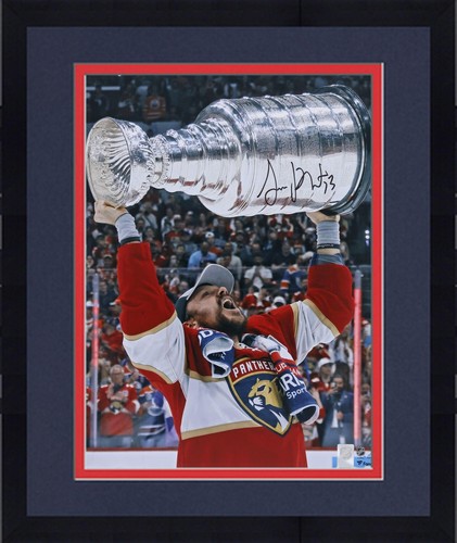 Framed Sam Reinhart Panthers Signed 24' SC Champ 16x20 Raising Cup ...