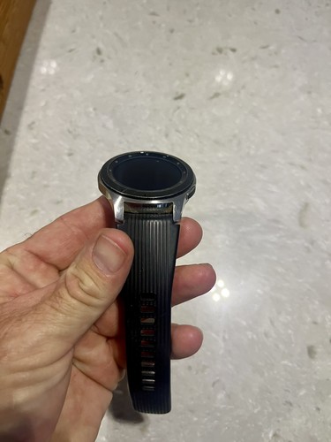 Samsung Galaxy Watch SM-R805 46mm Silver Case Classic Buckle Onyx Black ...