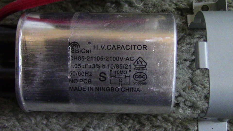 Microwave Transformer + HV Capacitor Class S 120V 60Hz OBJY2 DPC-240 YR ...