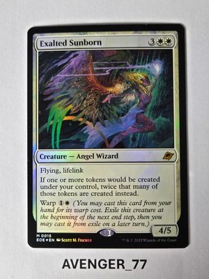 Magic The Gathering MTG #0015 Exalted Sunborn FOIL Edge of Eternities ...