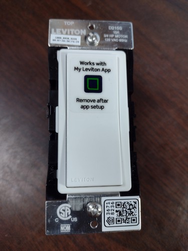LEVITON D215S-1BW DECORA SMART LIGHT SWITCH WIFI CONNECTED 15 AMP NEW ...