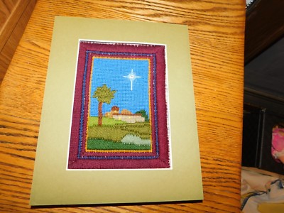 Star of David Needlepoint Panel COMPLETED Handmade Bethlehem | eBay