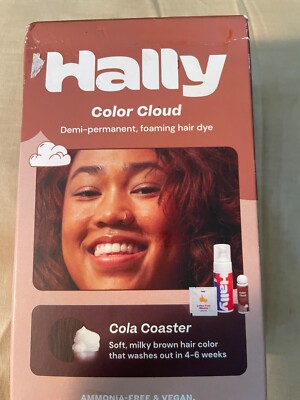 HALLY Color Cloud Demi- Permanent Hair Dye Kit, Cola Coaster Soft Milky ...