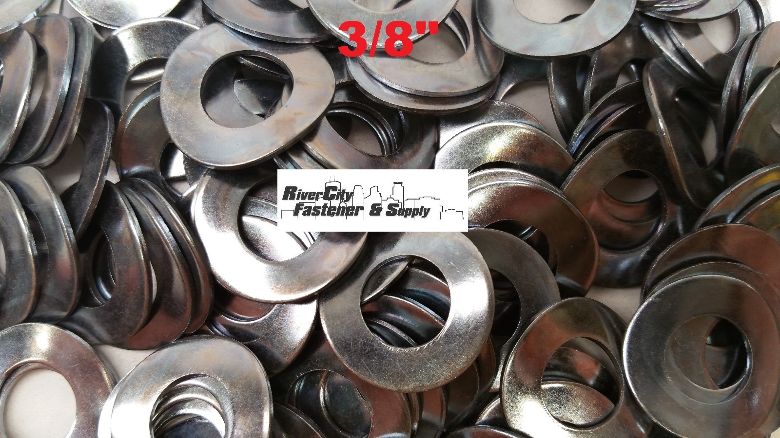 100 of each 1/4" & 5/16" & 3/8" Steel Wave / Curve Washers Type B ...