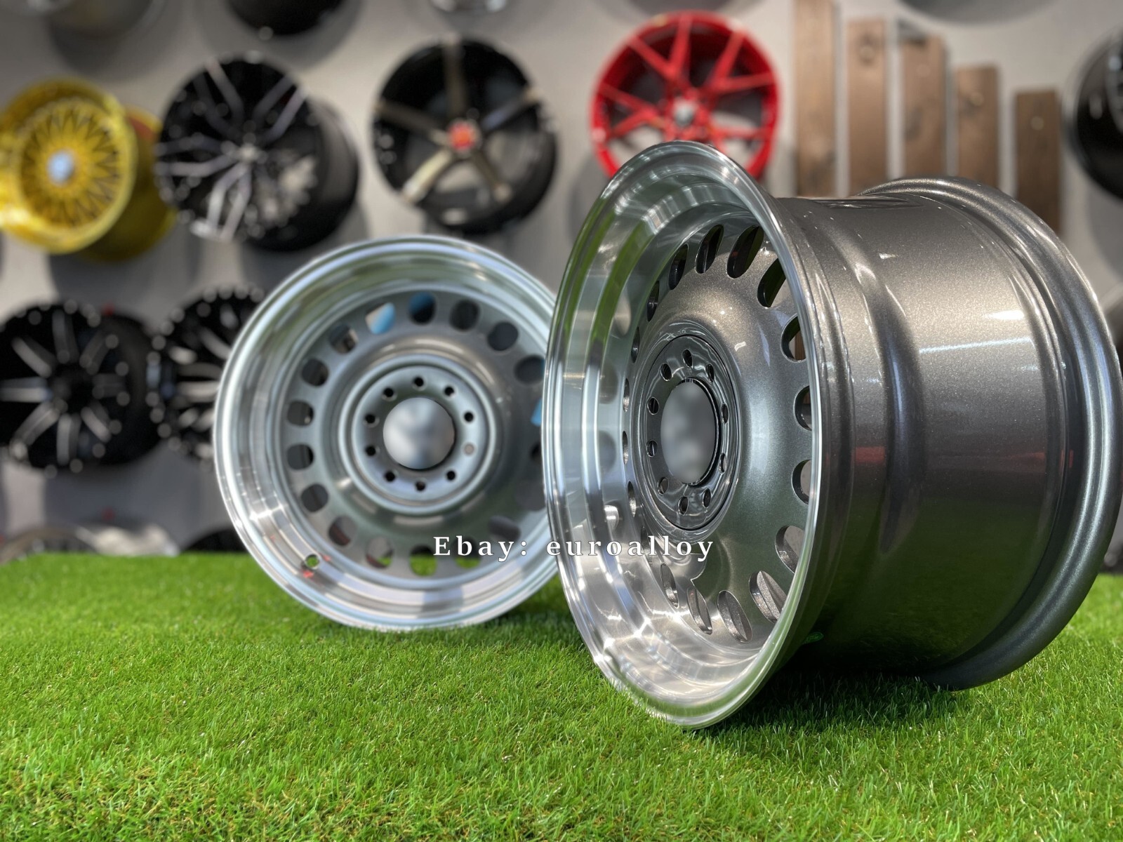 4 x 15 Inch 4x100/5x100 Classic Deep Dish Grey Wheels: Fits For VW ...