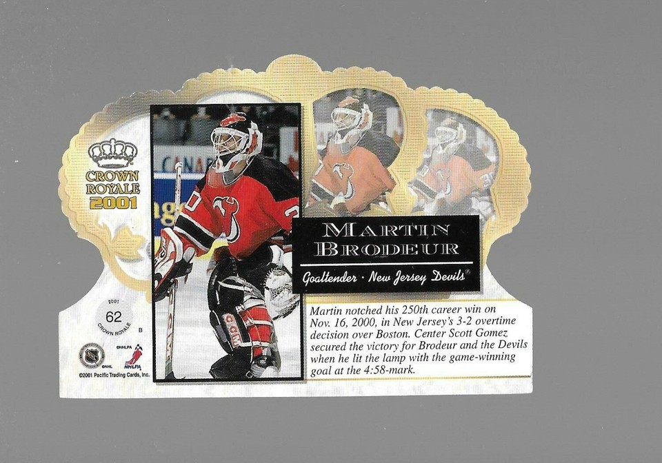 2000-01 Martin Brodeur, Crown Royale, Die Cut | eBay