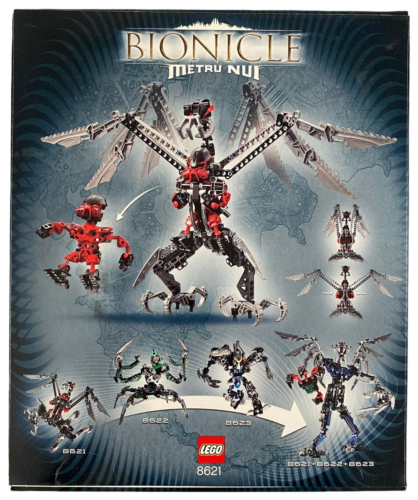 LEGO 8621 Bionicle Warrior Metru Nui Turaga Dume & Nivawk NEW SEALED ...