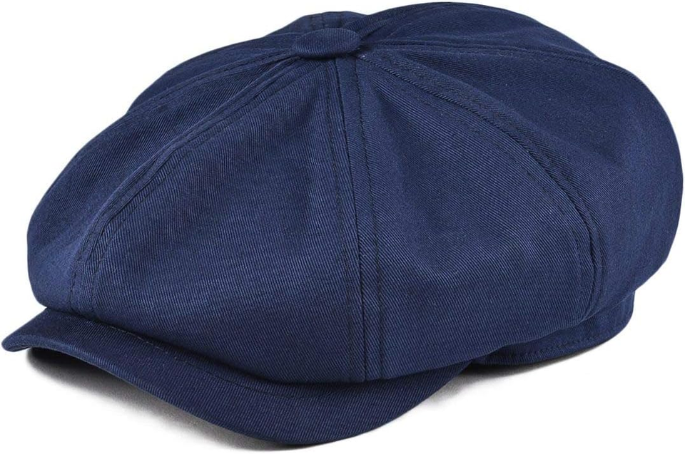BOTVELA Men'S Newsboy Flat Cap 100% Cotton Gatsby Ivy Golf Cabbie Hat ...