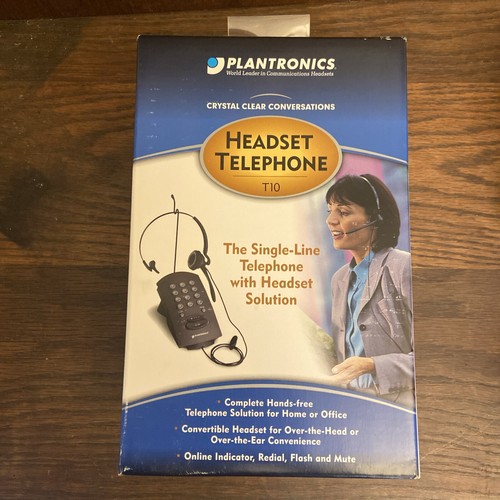 Plantronics T10 Corded Single Line Hands-Free Headset Telephone System ...