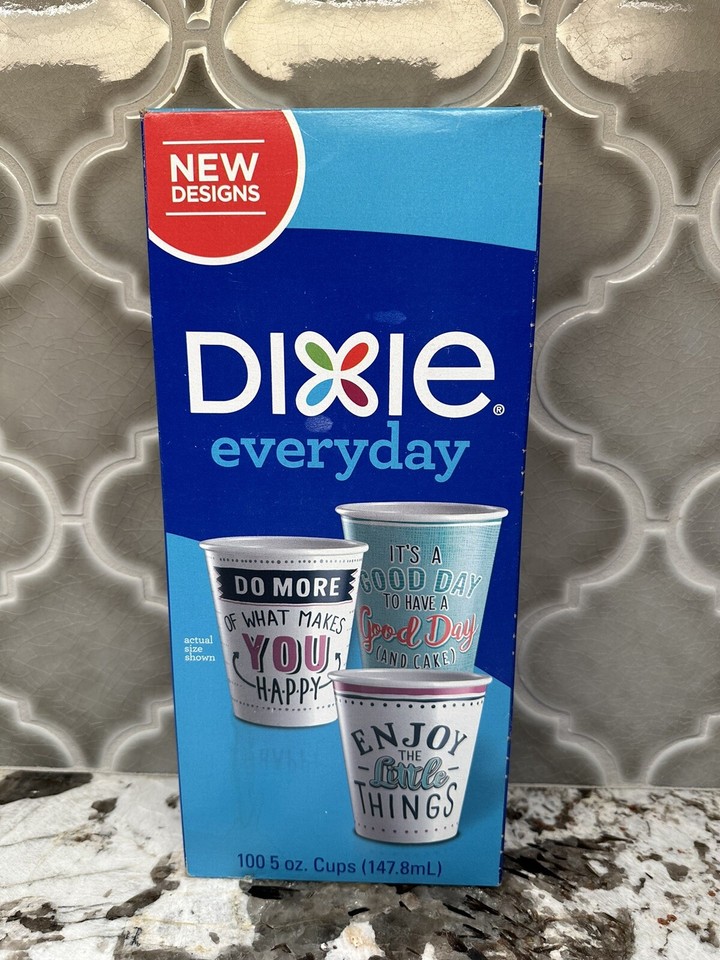 100 count Dixie Everyday 5 oz. waxed paper cups. “Everyday Stylish ...
