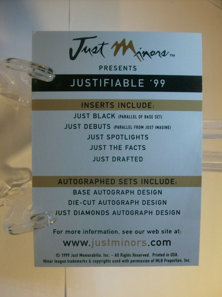 1999 Just Minors Imagine Debuts Josh Hamilton #JD-0799-01 (76665) | eBay