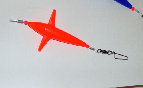 5" Rigged Teaser Trolling Bird Fishing Lure Rig Daisy Chain Spreader ...