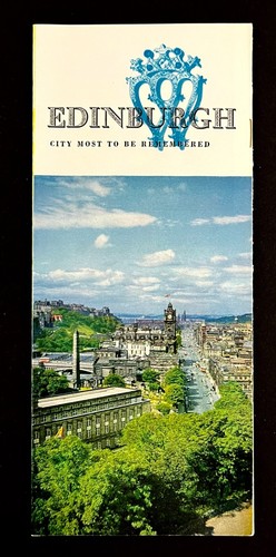 1965 Tour Edinburgh Scotland UK Tourist Guide City Vintage Travel ...