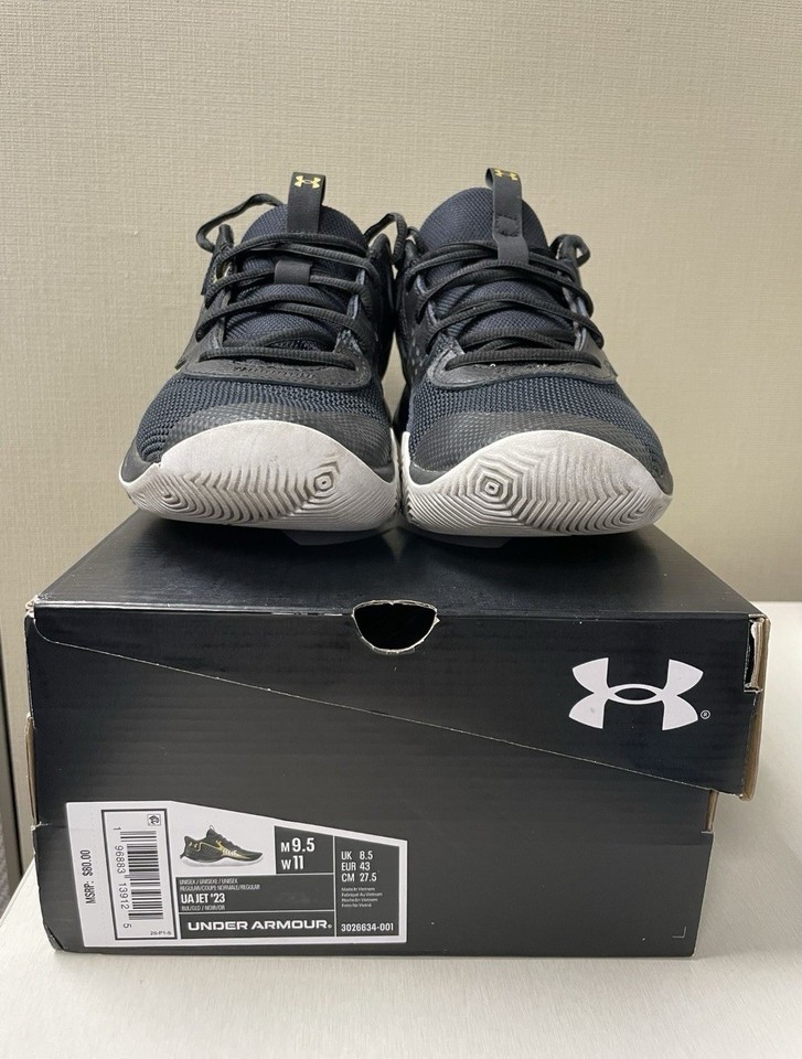 Under Armour Jet 23 Basketball Shoes Black Gold - 3026636-001 Size US 9 ...