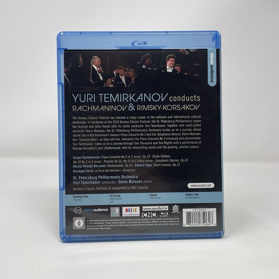 Yuri Temirkanov Conducts (Blu-Ray, 2014) Rachmaninov & Rimsky-Korsakov ...