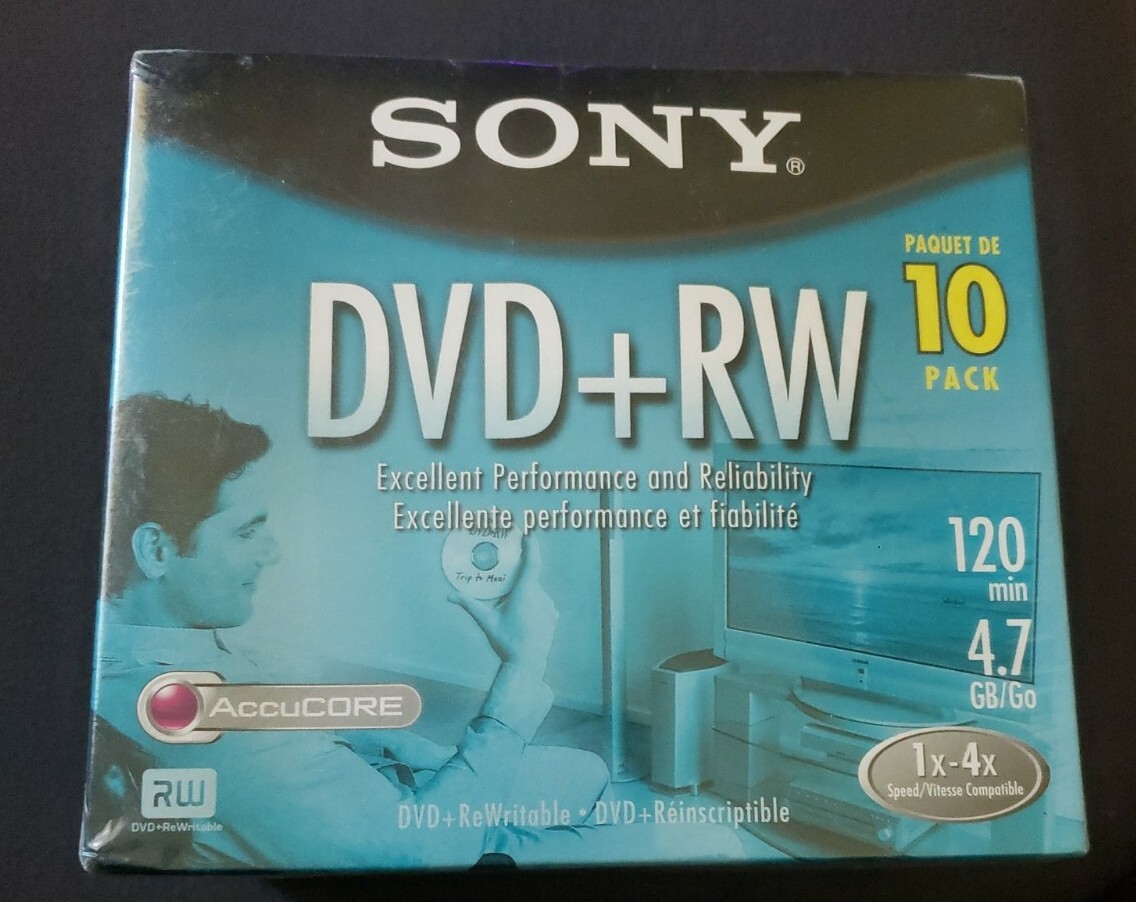 BRAND NEW Sony 10DPW47L2 1X - 4X Speed, 4.7 GB DVD-RW Disc, 10-Pack ...