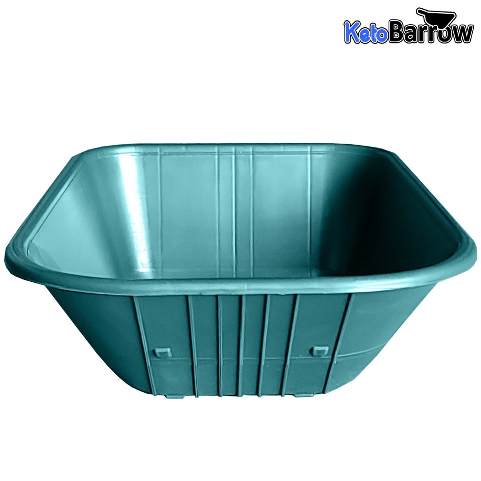 UK MADE REPLACEMENT GREEN WHEEL BARROW BODY TRAY 110 LITRE HARD PLASTIC ...