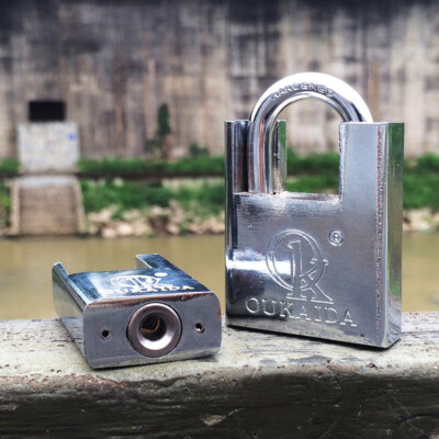 Keyed Padlock Waterproof Antirust Padlock Anti-Theft Locks Pry Door ...