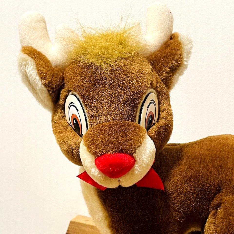 Applause Rudolph the Red Nosed Reindeer 10" Plush Vtg Stuffed Animal ...