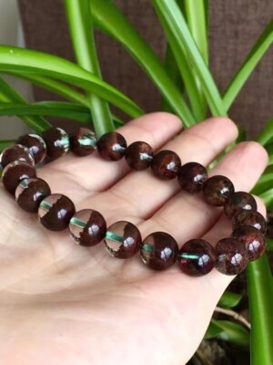 Natural Red Phantom Quartz Stretch Round Bead Crystal Bracelet | eBay