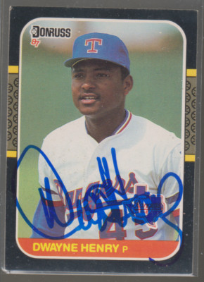 Autographed 1987 Donruss Dwayne Henry - Rangers | eBay