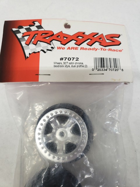 Traxxas Satin Chrome Dual Profile Wheels SCT for Slash 4x4 7072 Tra7072 ...
