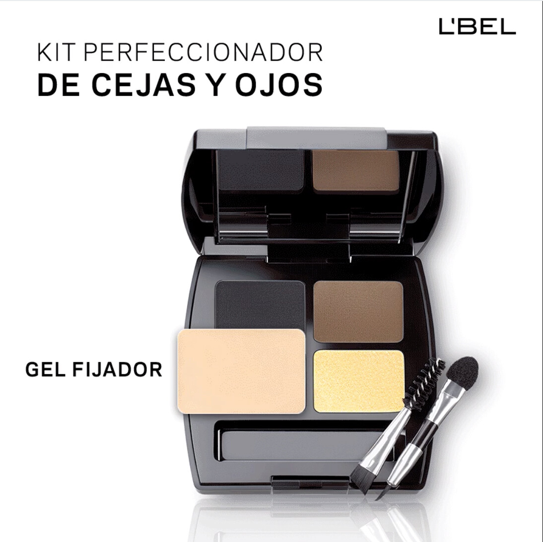 L'Bel Brow and Eye Perfecting Kit, Shadow-Eyeliner, Illuminator, Gel ...