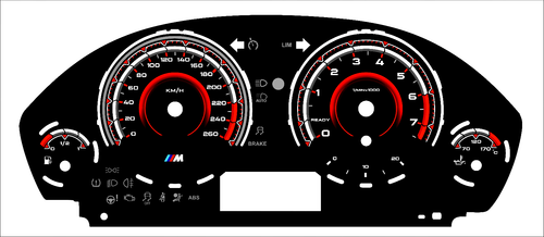 BMW F30 F32 F20 F80 Instrument Cluster face (km and mph are avaliable ...