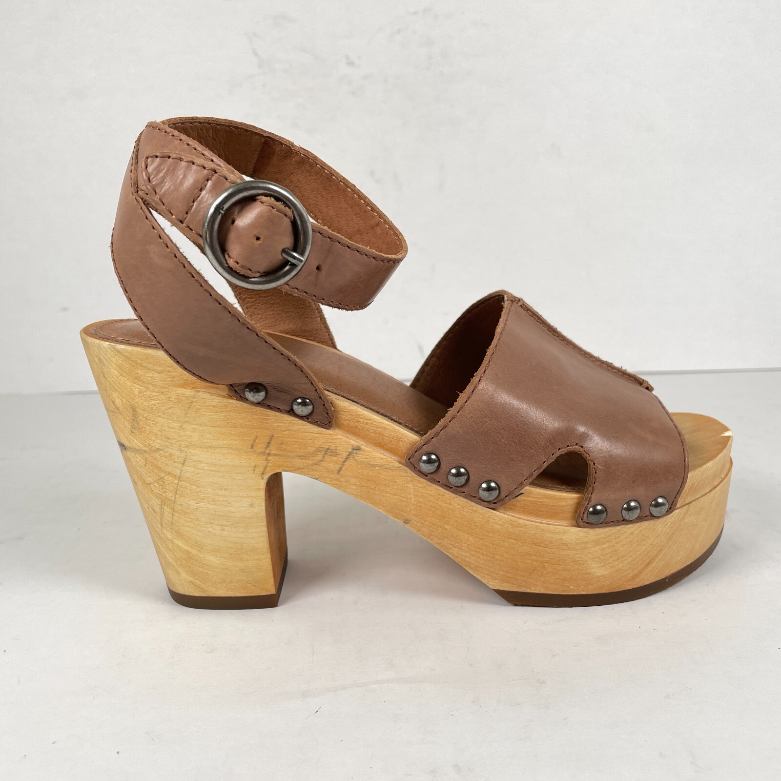 Frye Zelda Seam Wooden Platform Clogs Womens Size 7.5… - Gem