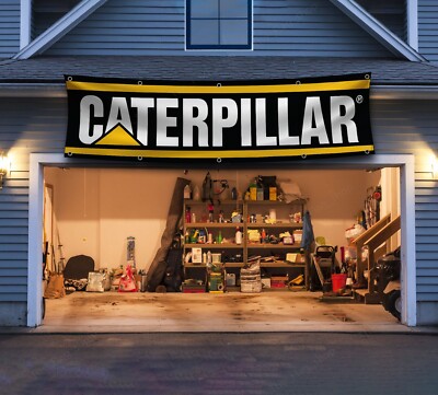 Caterpillar Banner 2x8ft Cat Heavy Equipment Flag Garage ManCave Wall ...