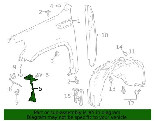 OEM NEW 19-25 GMC Sierra 1500 Front Fender Upper Bracket Passenger Side ...