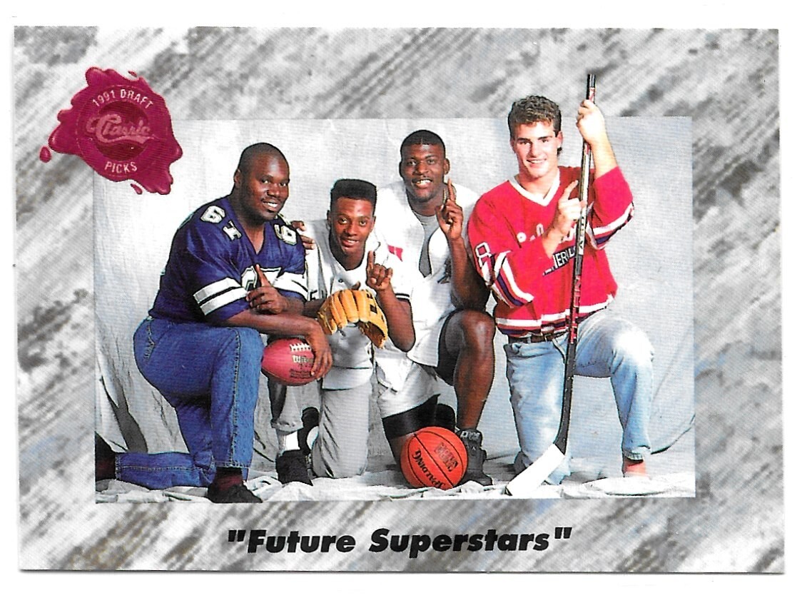 1991 Classic Draft Picks Card #1 Future Superstars Eric Lindros Larry ...