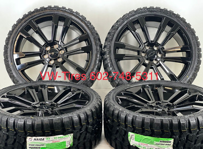 24" OEM BLACK RST TRAILBOSS CHEVY LTZ GMC CADILLAC WHEELS RIMS TIRES ...