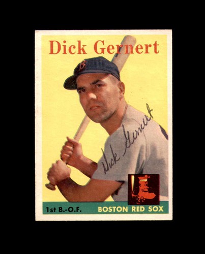Dick Gernert Hand Signed 1958 Topps Boston Red Sox Autograph | eBay