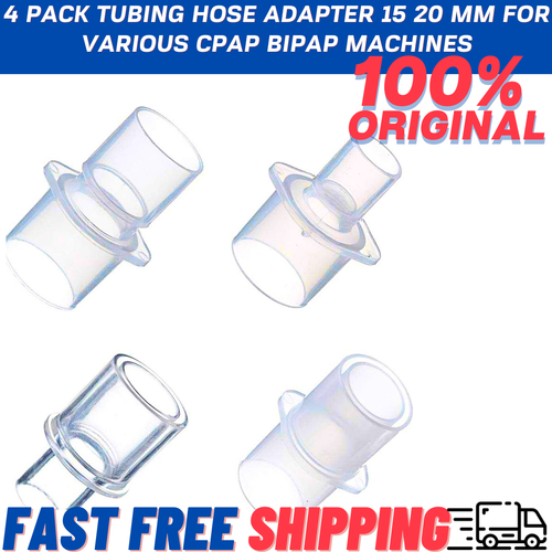 4 Pack Tubing Hose Adapter 15 20 mm for Various CPAP BiPAP Machines and ...