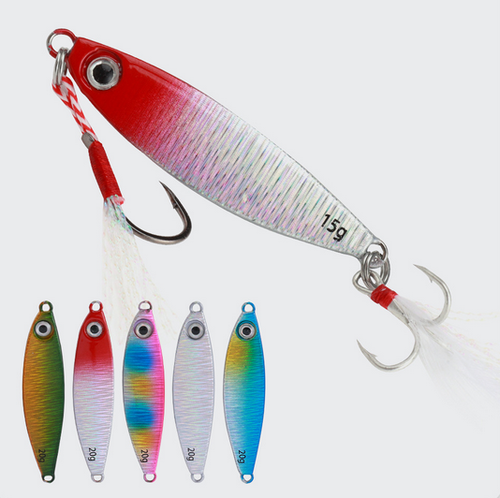 10X Slow Fall Pitch Fishing Lure Sinking Lead Metal Flat Jigging Bait ...
